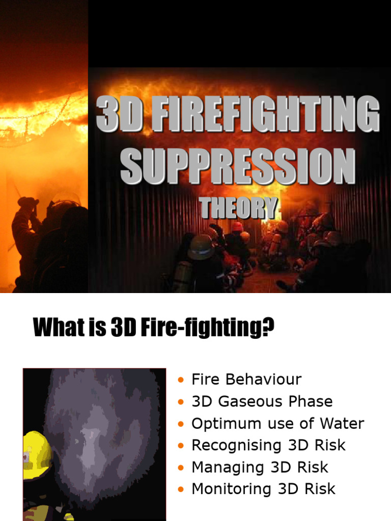 3D Firefighting Suppression Techniques | PDF | Firefighting | Gases