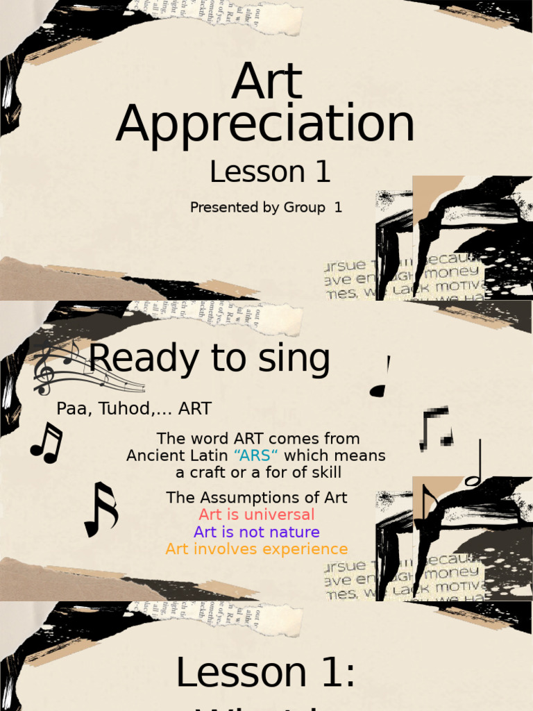 Art Appreciation - LESSON 1 | PDF | The Arts | Liberal Arts Education