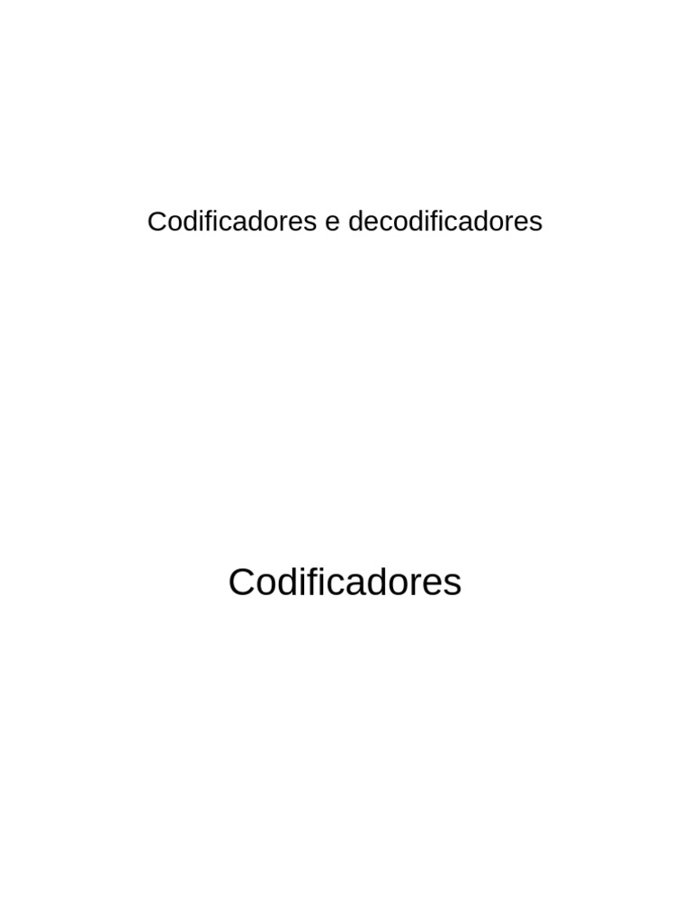 Ed 5 Codificadores | PDF