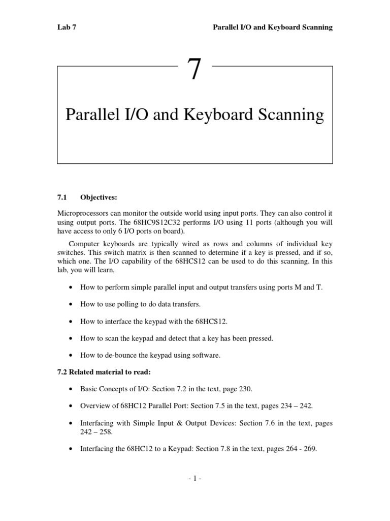 Keypad Scanning | PDF | Input/Output | Computer Keyboard