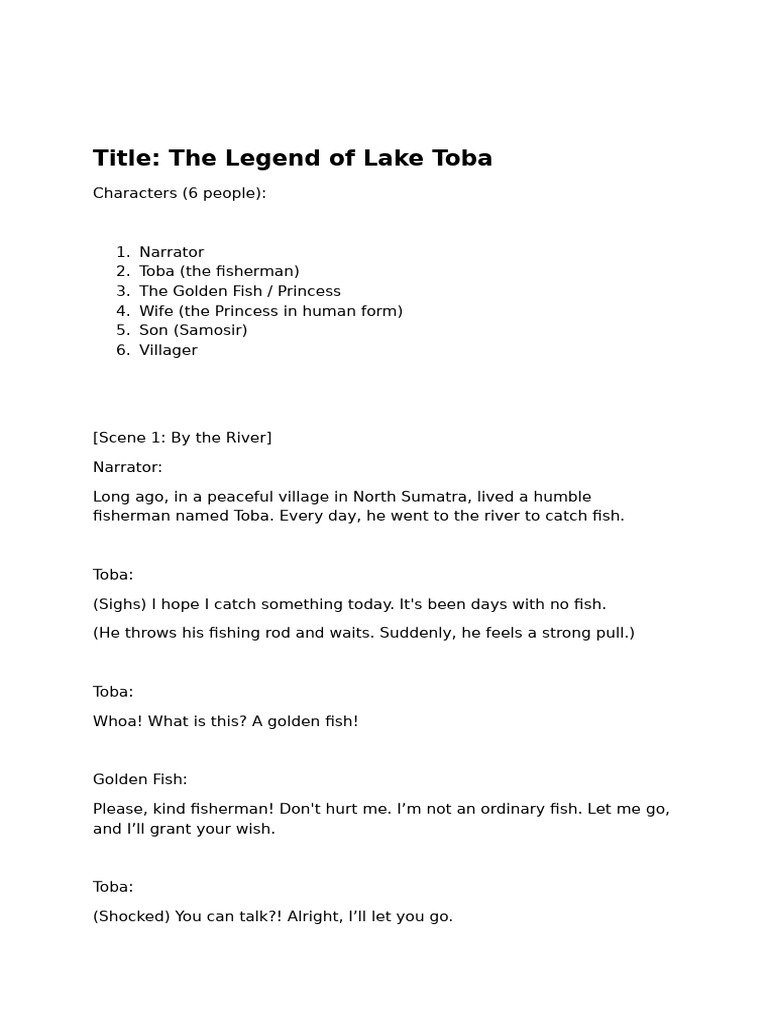Lake Toba: A Fisherman's Tale | PDF