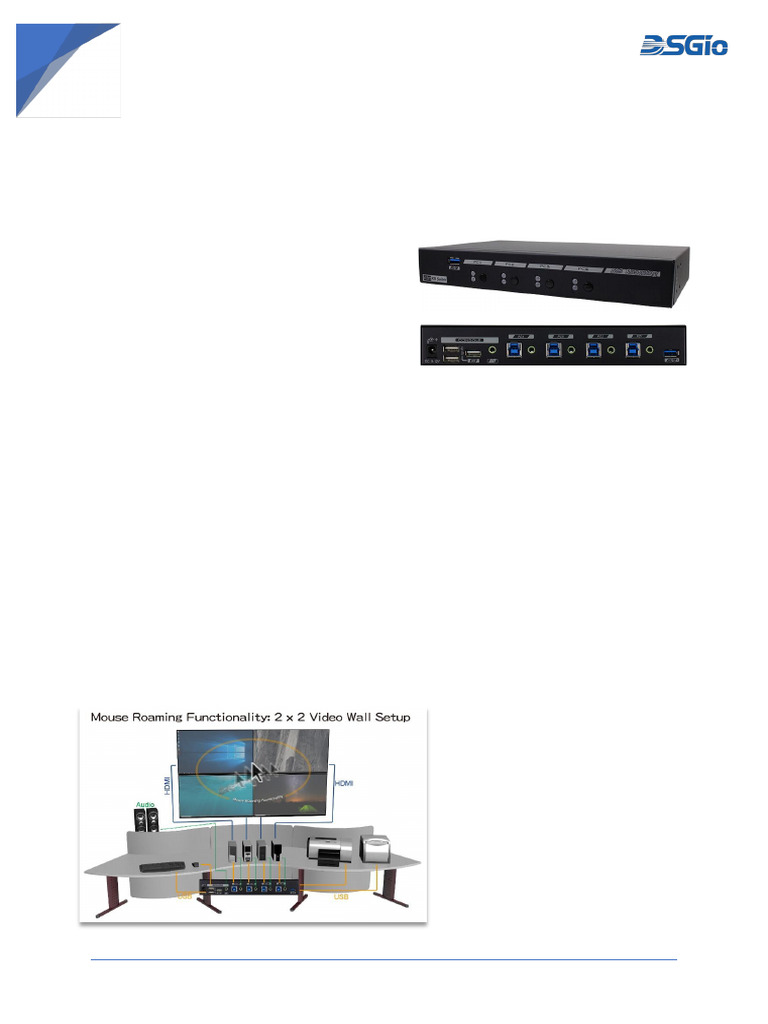 KMS-U304, KM Switch Datasheet Rev1.1 | PDF | Usb | Computer Keyboard