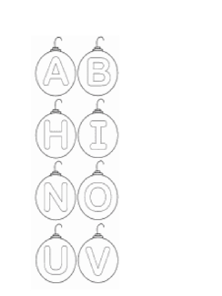 Letras en Esfera de Navidad | PDF
