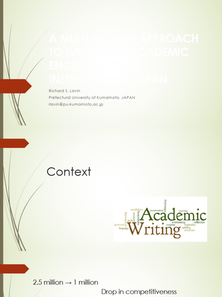 (presentation) Improving English language writing instruction | PDF ...