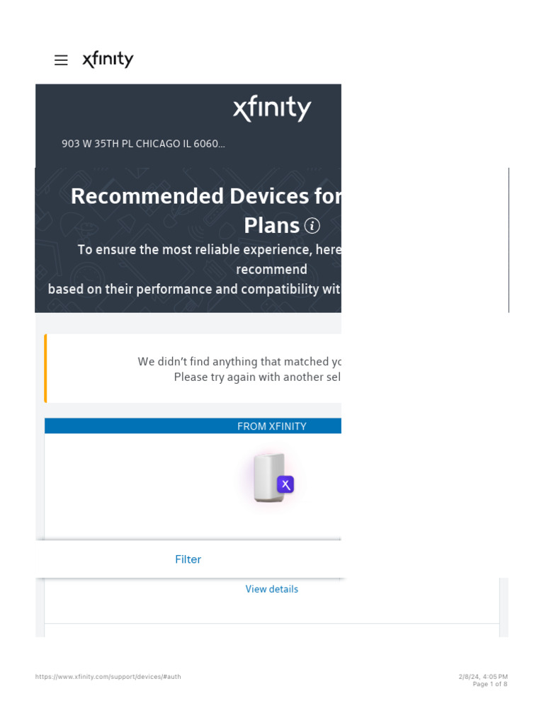 Xfinity Recommended Modems and Routers | PDF | Modem | Internet