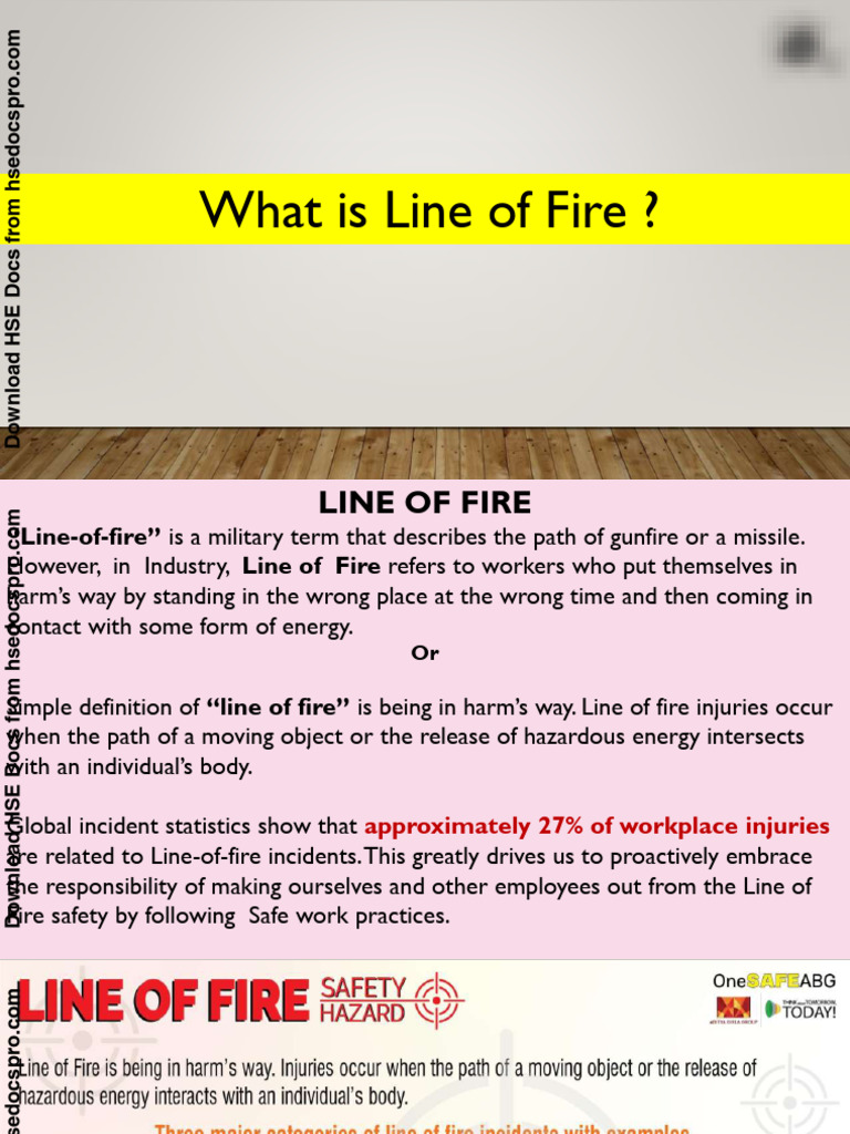 Understanding Line of Fire Safety | PDF | Hazards | Safety