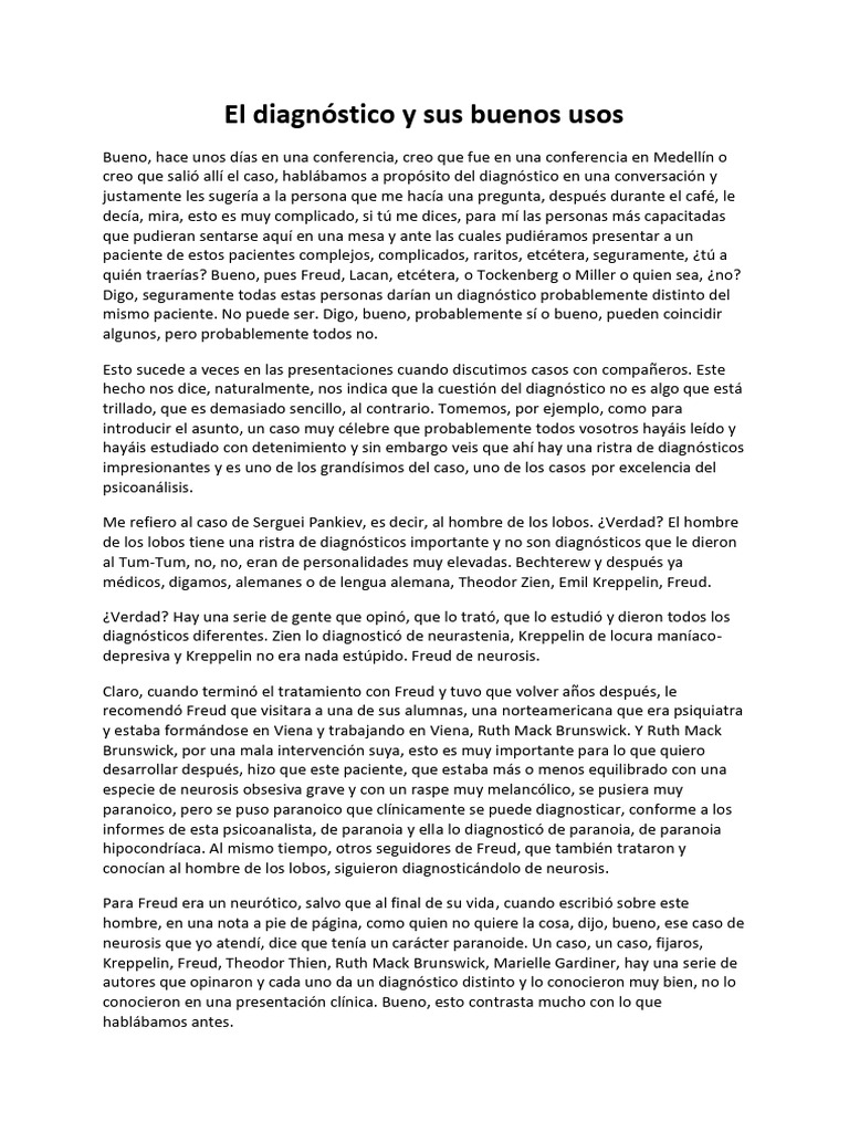 El Diagn Stico y Sus Buenos Usos | PDF | Manual Diagnóstico y ...