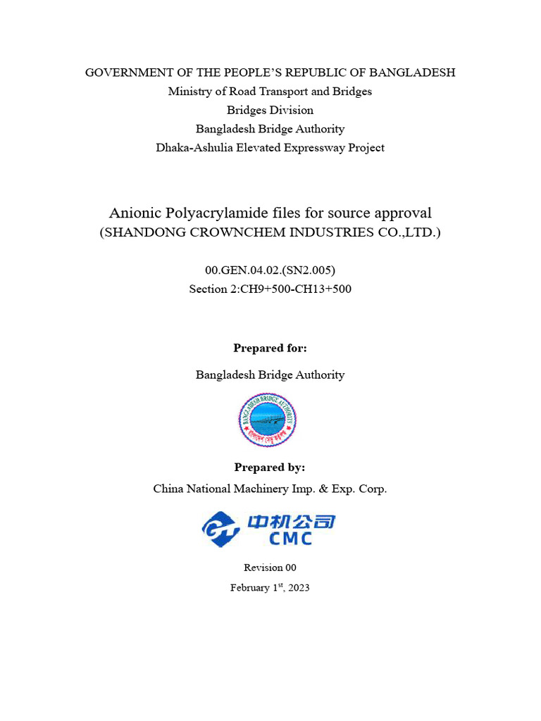Anionic Polyacrylamide Files For Source Approval | PDF | Three Kingdoms ...