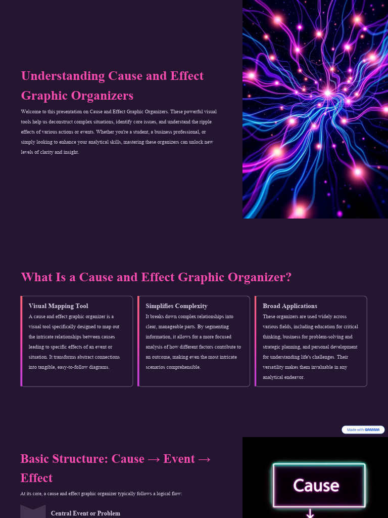 Understanding Cause and Effect Graphic Organizers | PDF | Causality ...