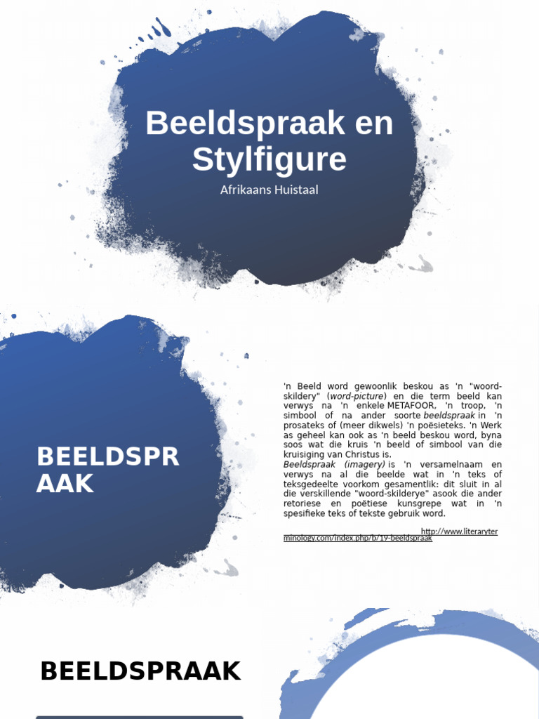 Beeldspraak en Stylfigure Huistaal Finaal | PDF