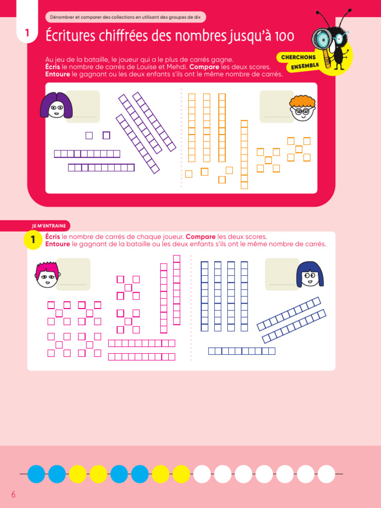 Comparaison de nombres jusqu'à 100 | PDF