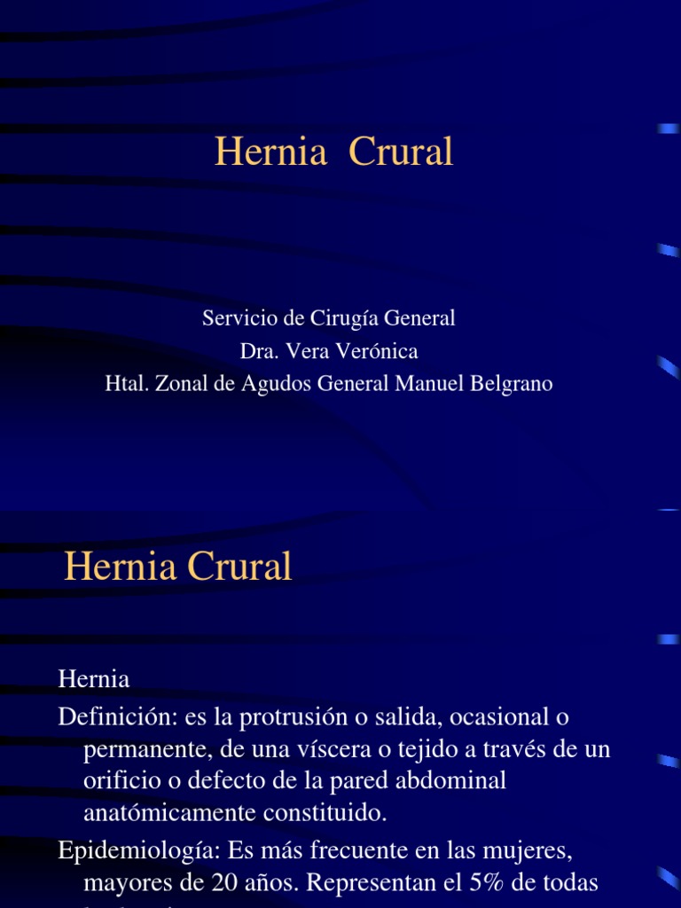 Definición y Anatomía de Hernia Crural | PDF | Anatomía humana ...