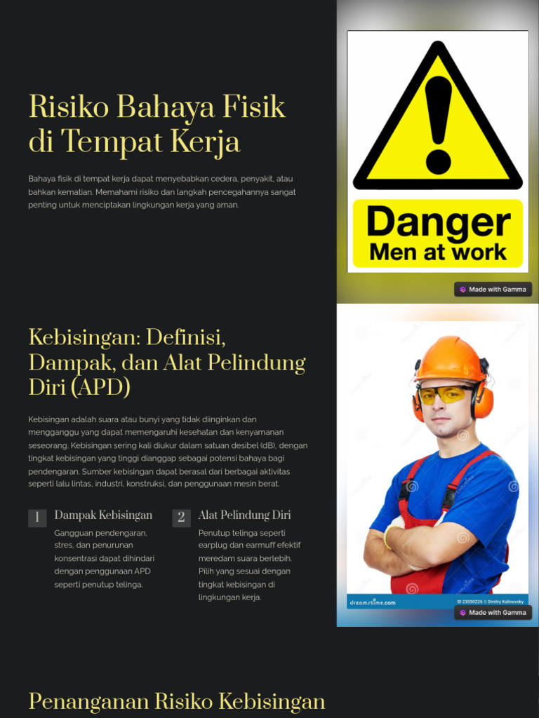 Contoh Bahaya Fisik di Tempat Kerja | PDF