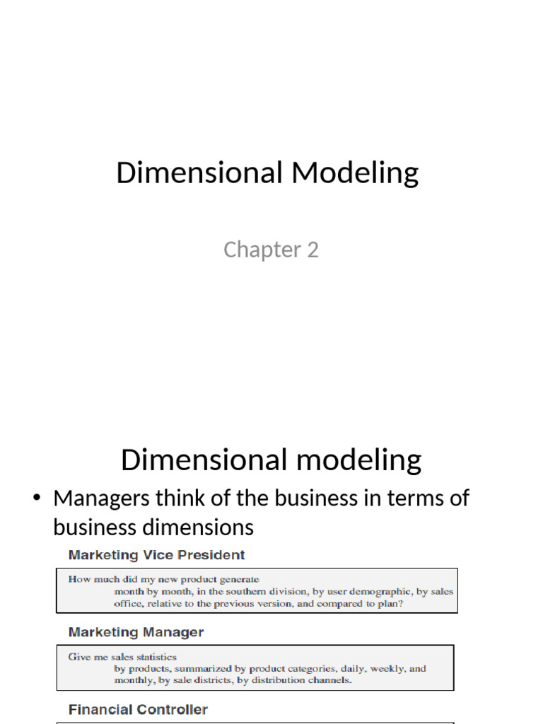 Chap 2 Dimensional Modelling | PDF | Data Warehouse | Databases