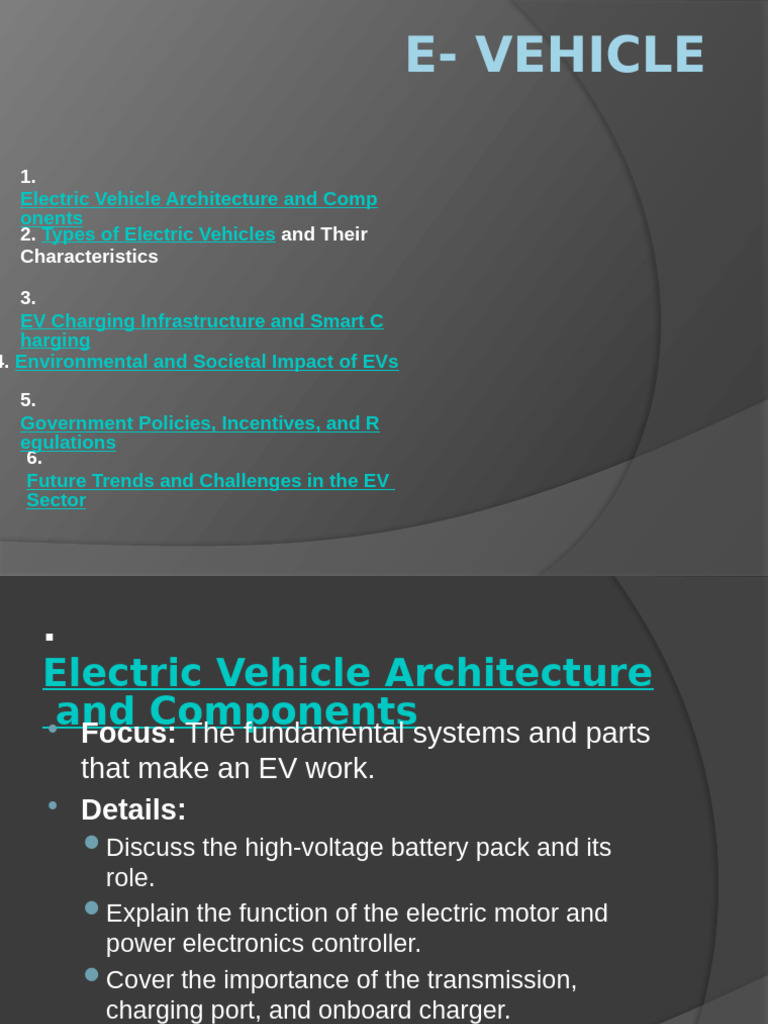 E - Vehicle | PDF | Electric Vehicle | Electrification