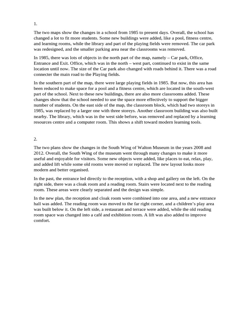 Maps Writing Task 1 | PDF