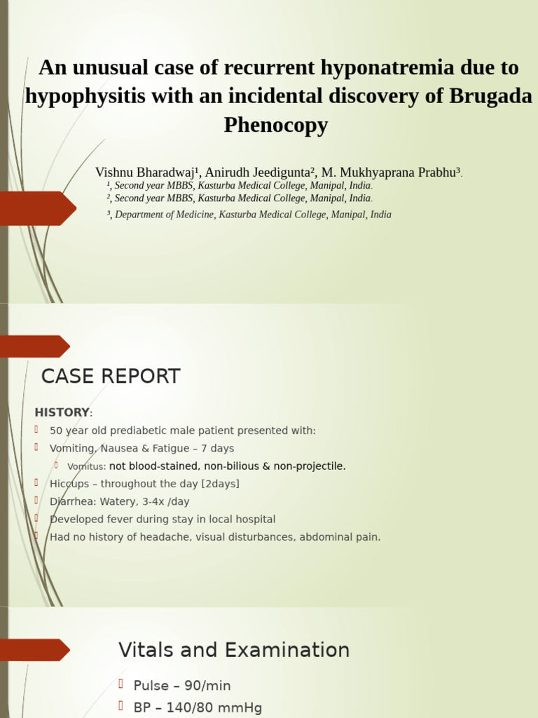 Brug Ada Case Presentation | PDF | Endocrine System | Diseases And ...