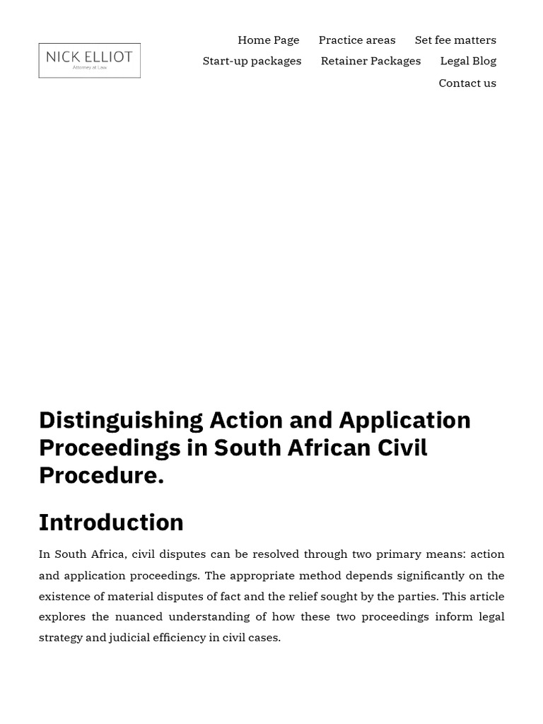Action vs Application Proceedings Explained | PDF | Justice | Crime ...