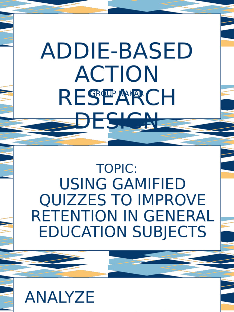 Action Research ADDIE Model | PDF
