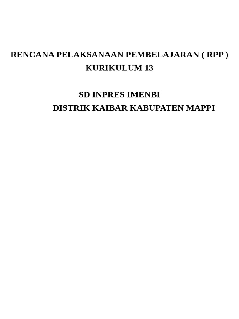RPP IPAS Kelas IV: Rangka Manusia | PDF
