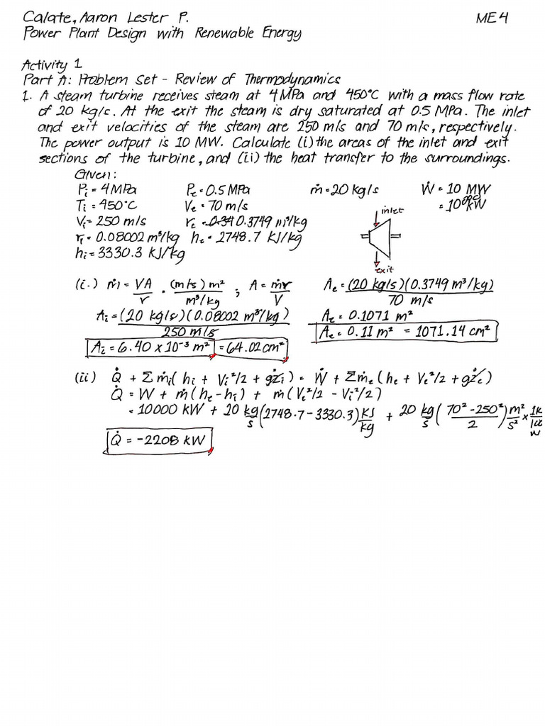 Powerplant - Review of Thermodynamics | PDF