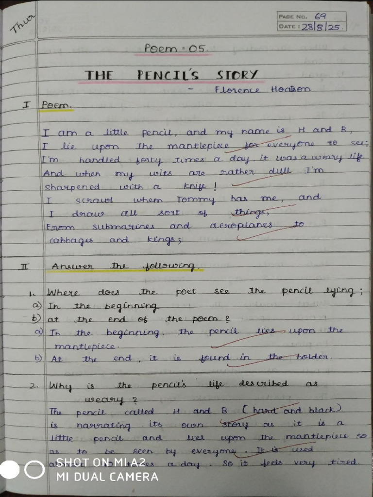 POEM - Pencil Story | PDF