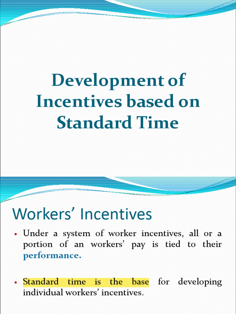 1718 147 214 Work Incentive Schemes | PDF | Piece Work | Business