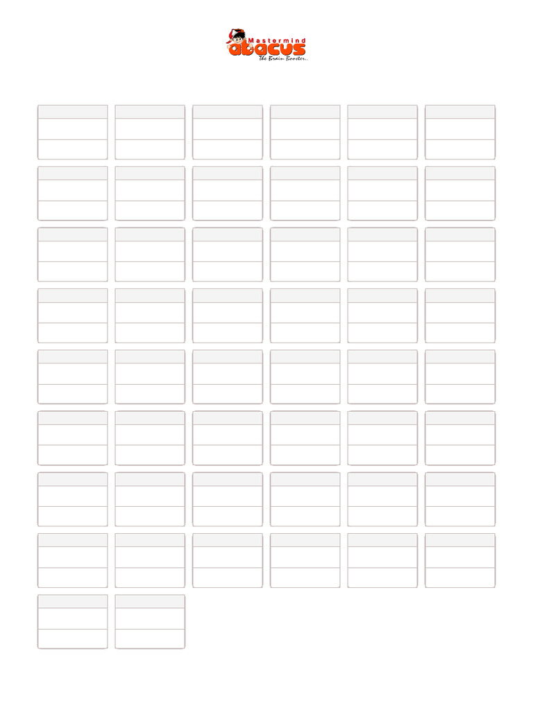 Abacus Worksheet with Answer Key | PDF