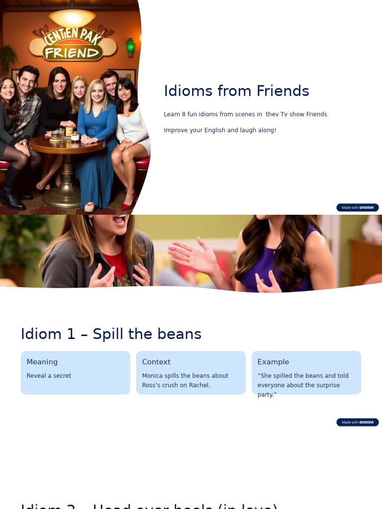 Fun Idioms from Friends | PDF | Friends