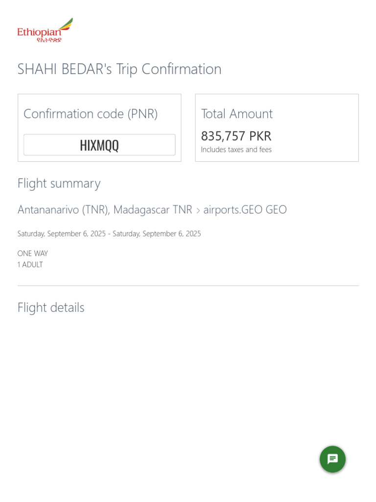 Ethiopian Airlines - Print Confirmation | PDF | Jet Aircraft | Transport