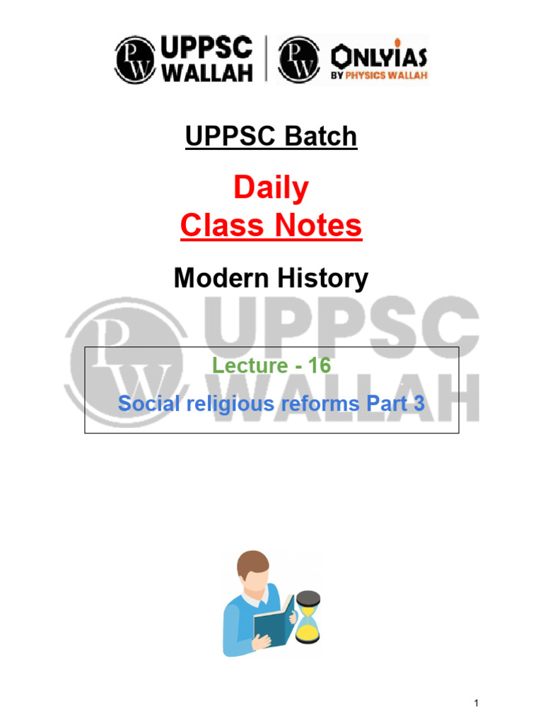 UPPSC Modern History Class Notes | PDF | Dalit