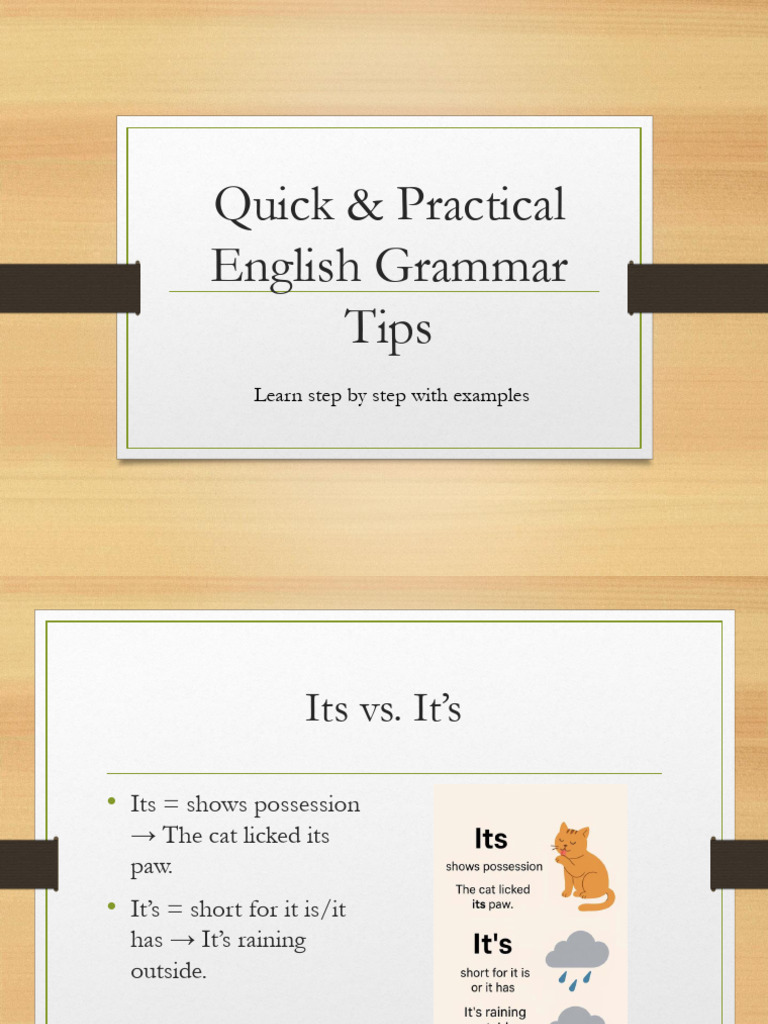 Essential English Grammar Tips | PDF