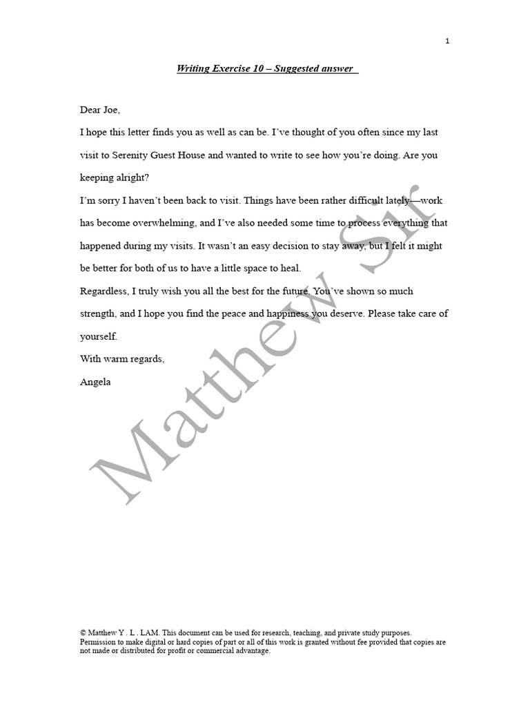 Letter of Support and Healing | PDF