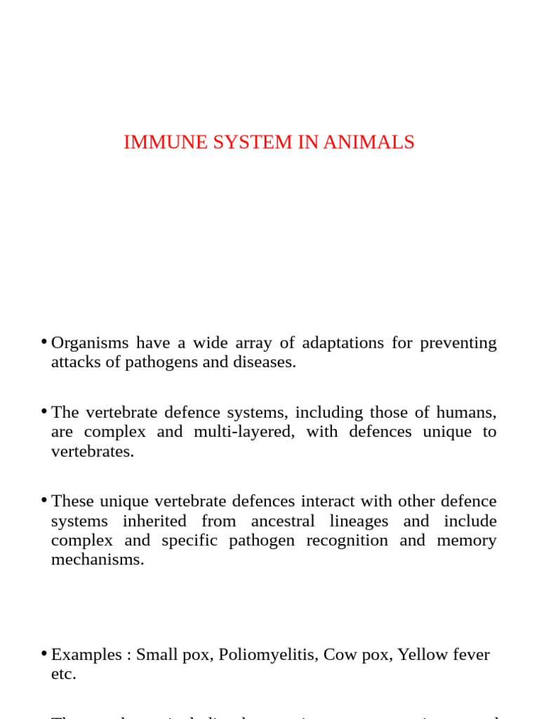 Animal Immune System Overview | PDF | Immune System | Adaptive Immune ...