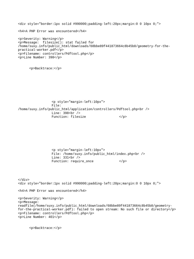 PHP File Access Errors Explained | PDF