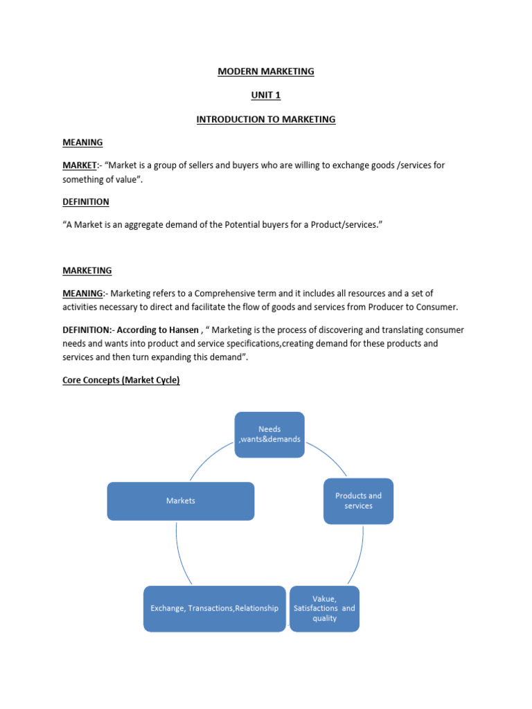 Modern Marketing Overview and Concepts | PDF | Marketing | Sales