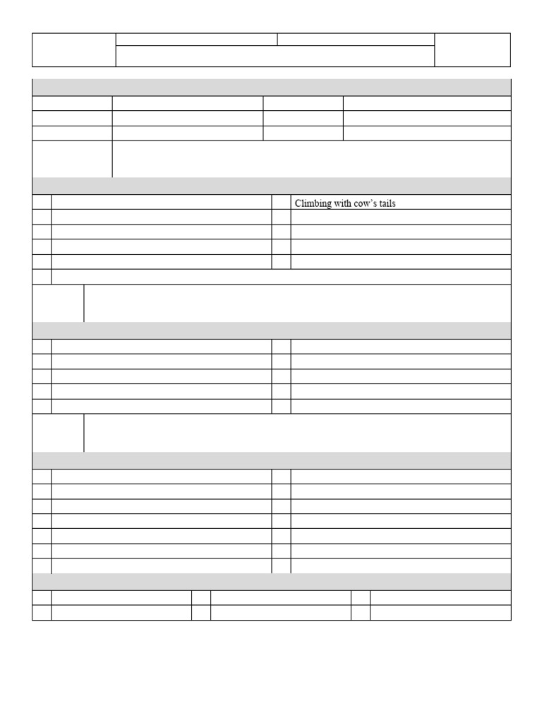Rope Access Rescue Plan Template | PDF | Knot | Rope