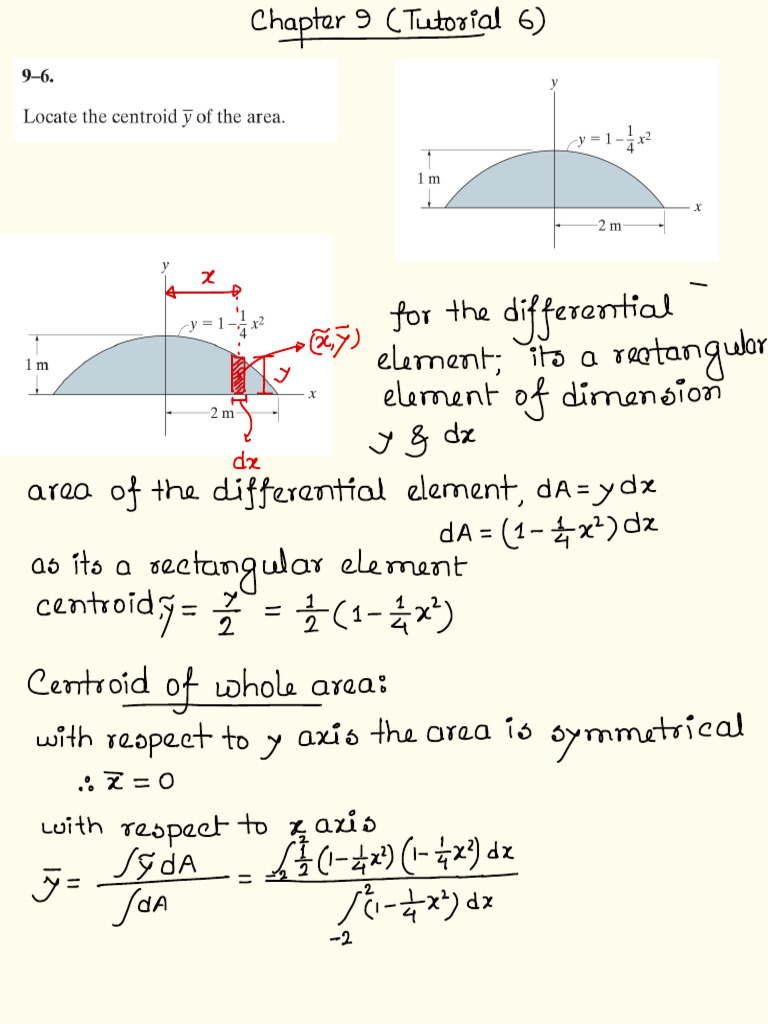 Centroid Calculation for Differential Elements | PDF | Geometric ...