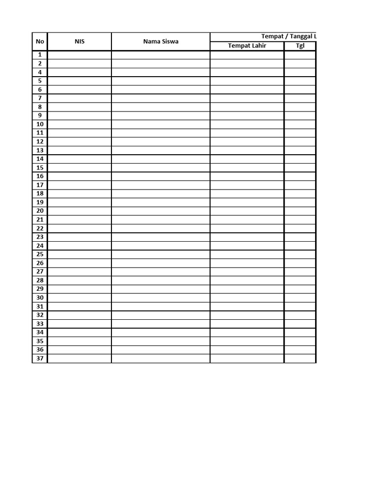 Tabel Rekap Data | PDF