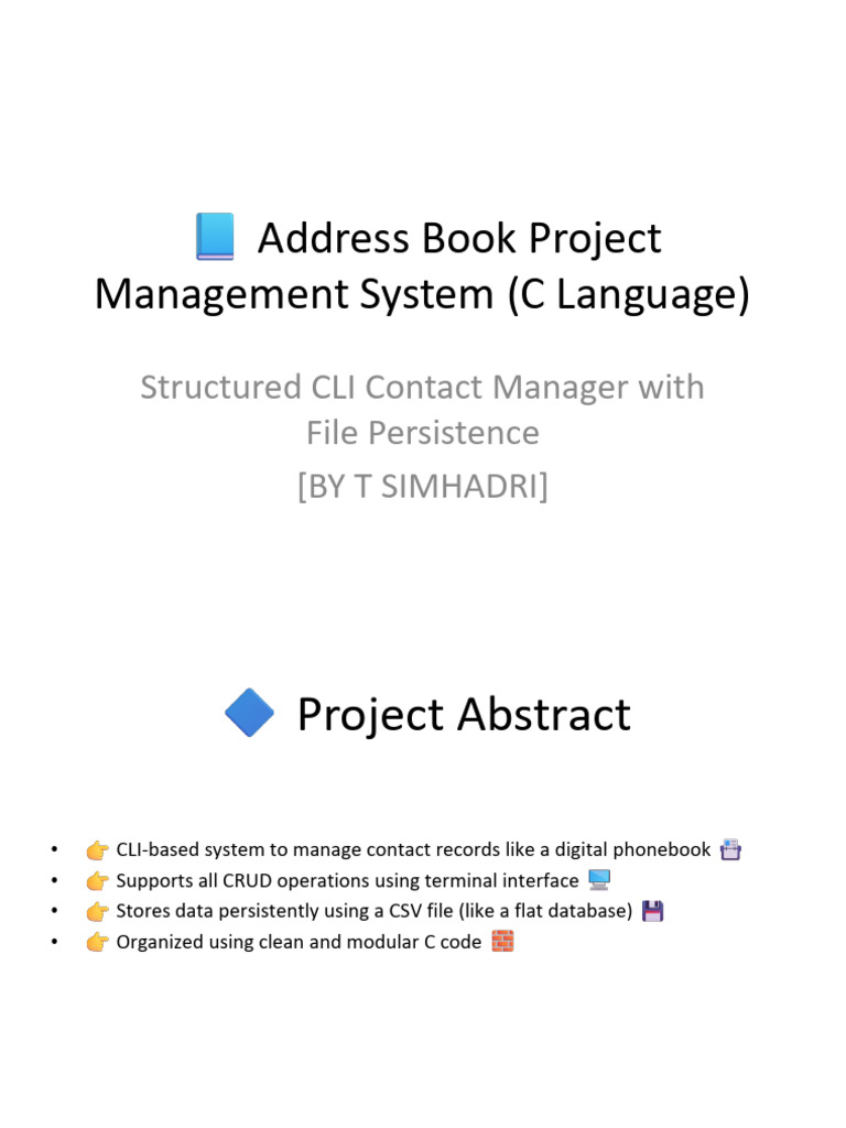 Address Book Management System | PDF | Command Line Interface | Comma Separated Values