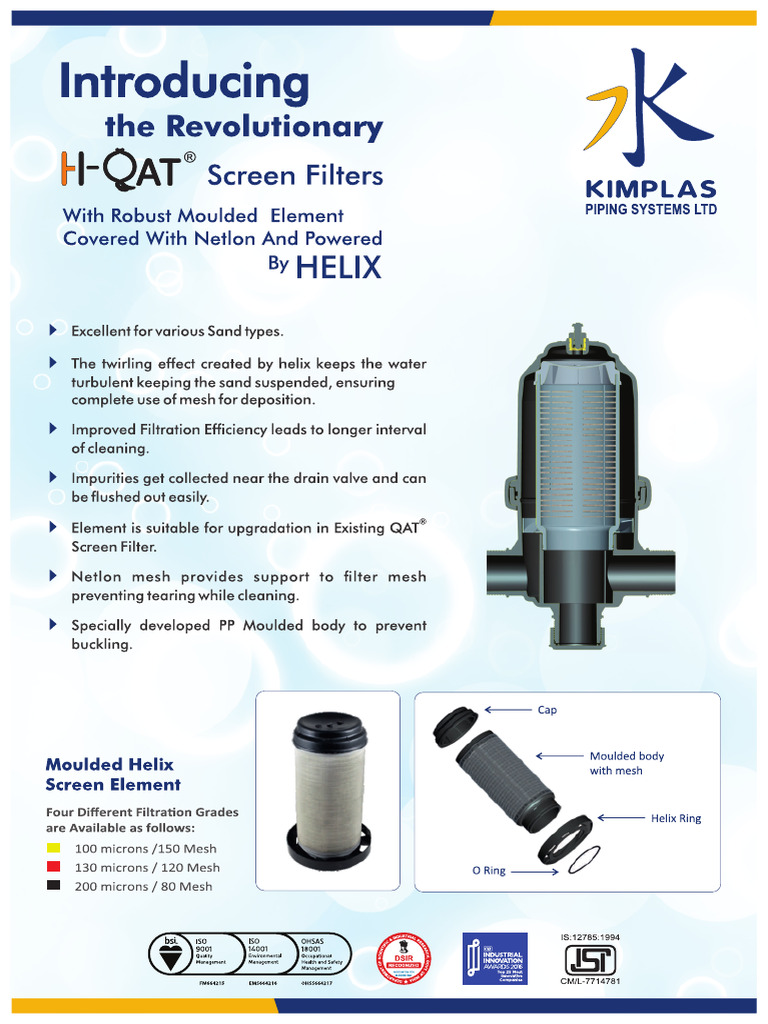 H-QAT Screen Filter | PDF