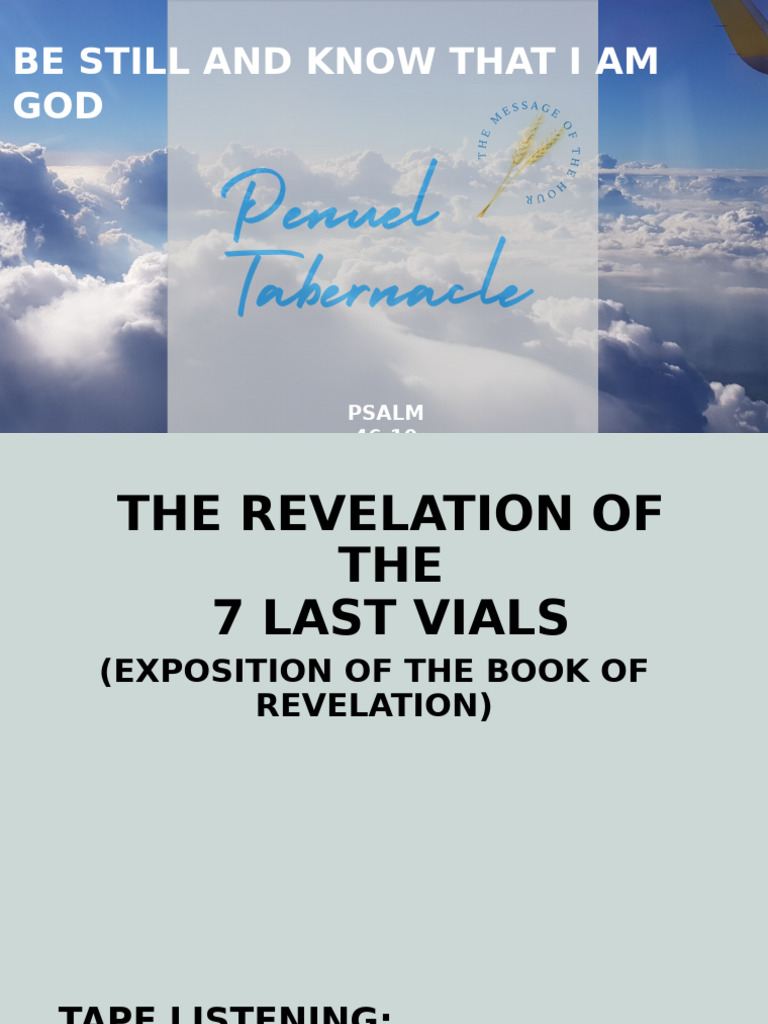 The Revelation of the 7 Last Vials (Exposition of the Book of ...