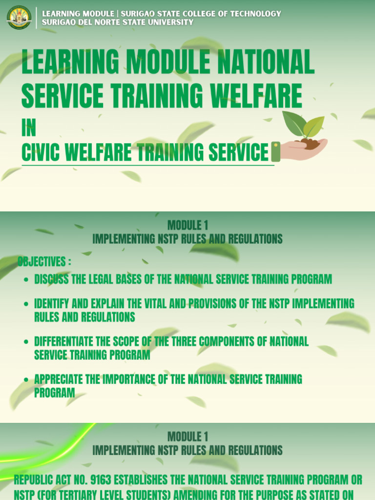 Module 1 Implementing NSTP Rules and Regulations. BSCS 1A | PDF