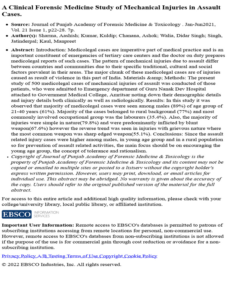 EBSCOhost 153335172 A Clinical Forensic Medicine Study of Mechanical ...