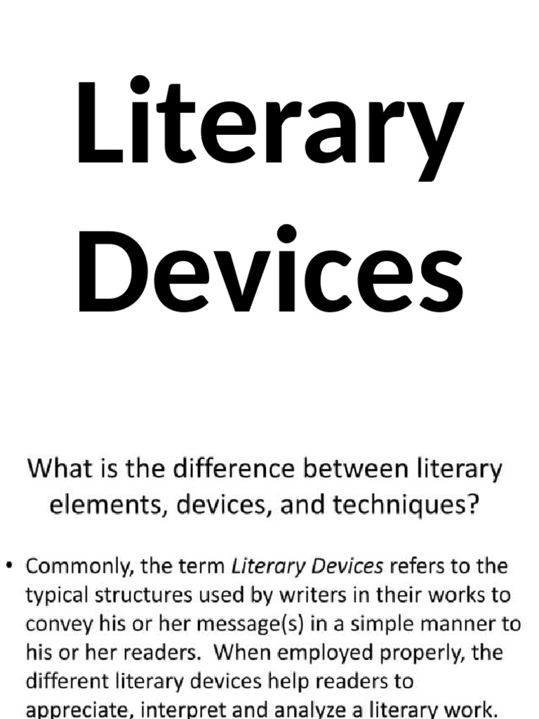 Literary Devices | PDF
