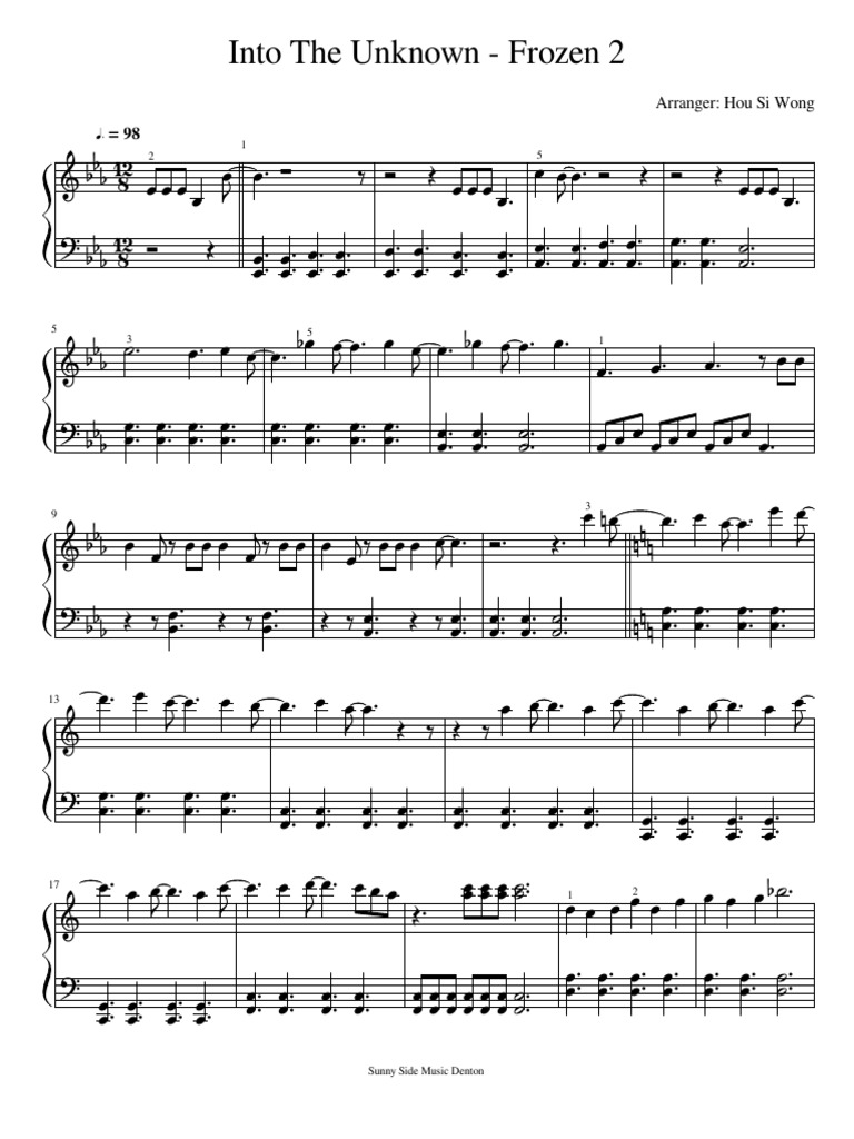 Frozen 2: Into The Unknown Arrangement | PDF
