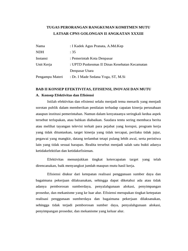 Rangkuman Mutu BAB II Dan III | PDF