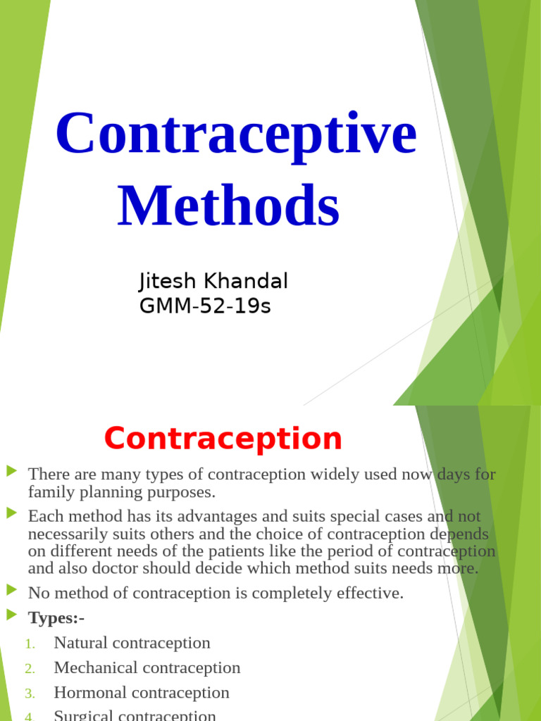 Comprehensive Guide to Contraceptive Methods | PDF | Birth Control ...