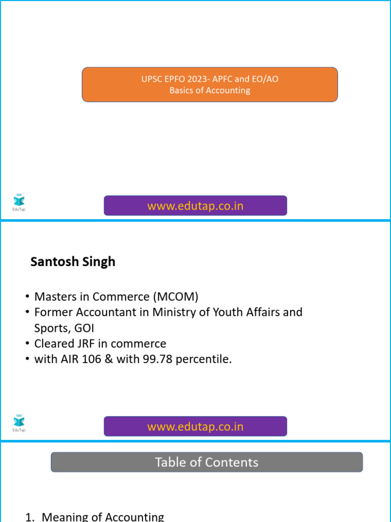 Lecture 1 - Basics of Accounting | PDF | Expense | Credit
