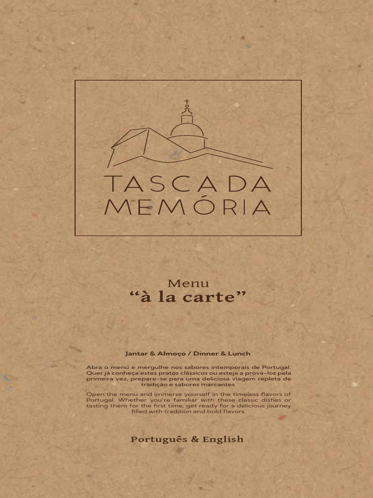 Menu à La Carte da Tasca da Memória | PDF | Alimentos | Culinária